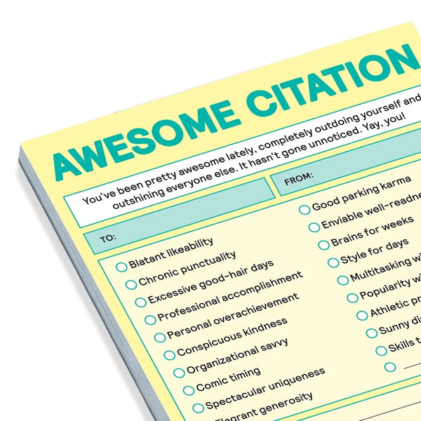 Awesome Citation Nifty Note Pad – Heidisonline