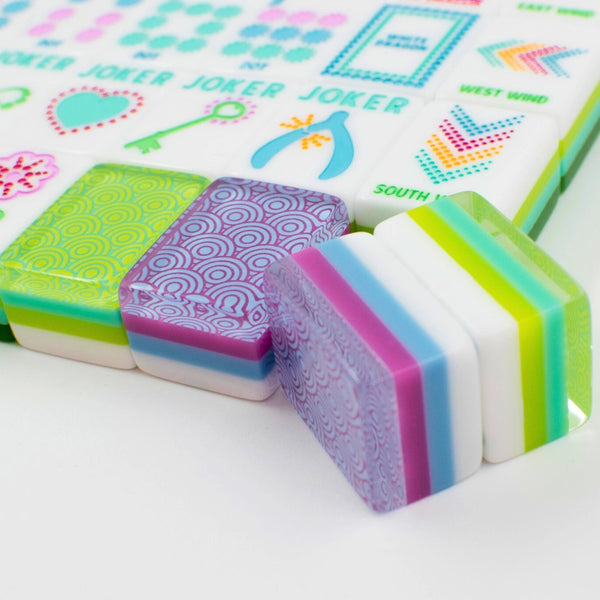 Crystal Confetti Purple Mahjong Tile Set – Heidisonline