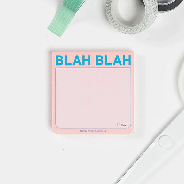 Blah Blah Sticky Note Pad – Heidisonline